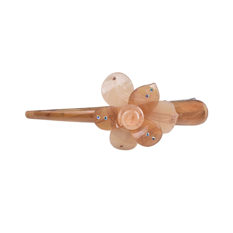 Large resin Ibis clip with flower – MooseGirl